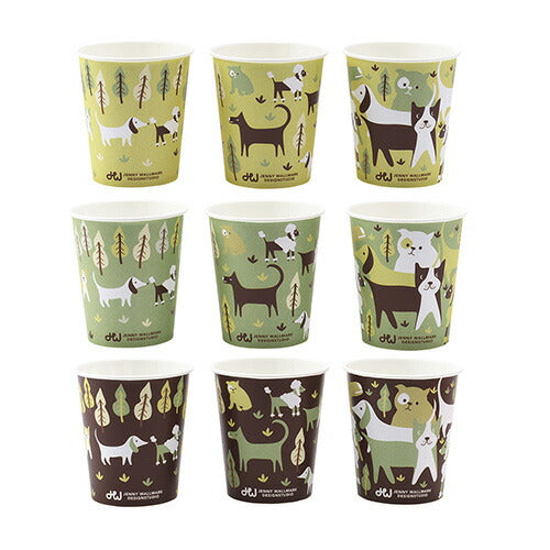 （まとめ買い）サンナップ JWドッグペーパーカップ 紙コップ 205ml 9種アソート 50個入 C2050JWD 〔×5〕 – FUJIX
