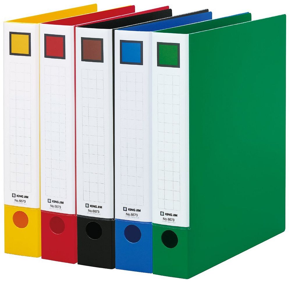 キングジム レバーリングファイル A4 適正収納枚数280枚 6673キイ – FUJIX